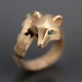Raccoon Ring, Bronze . Colored Stone or Diamonds Eyes - Etsy