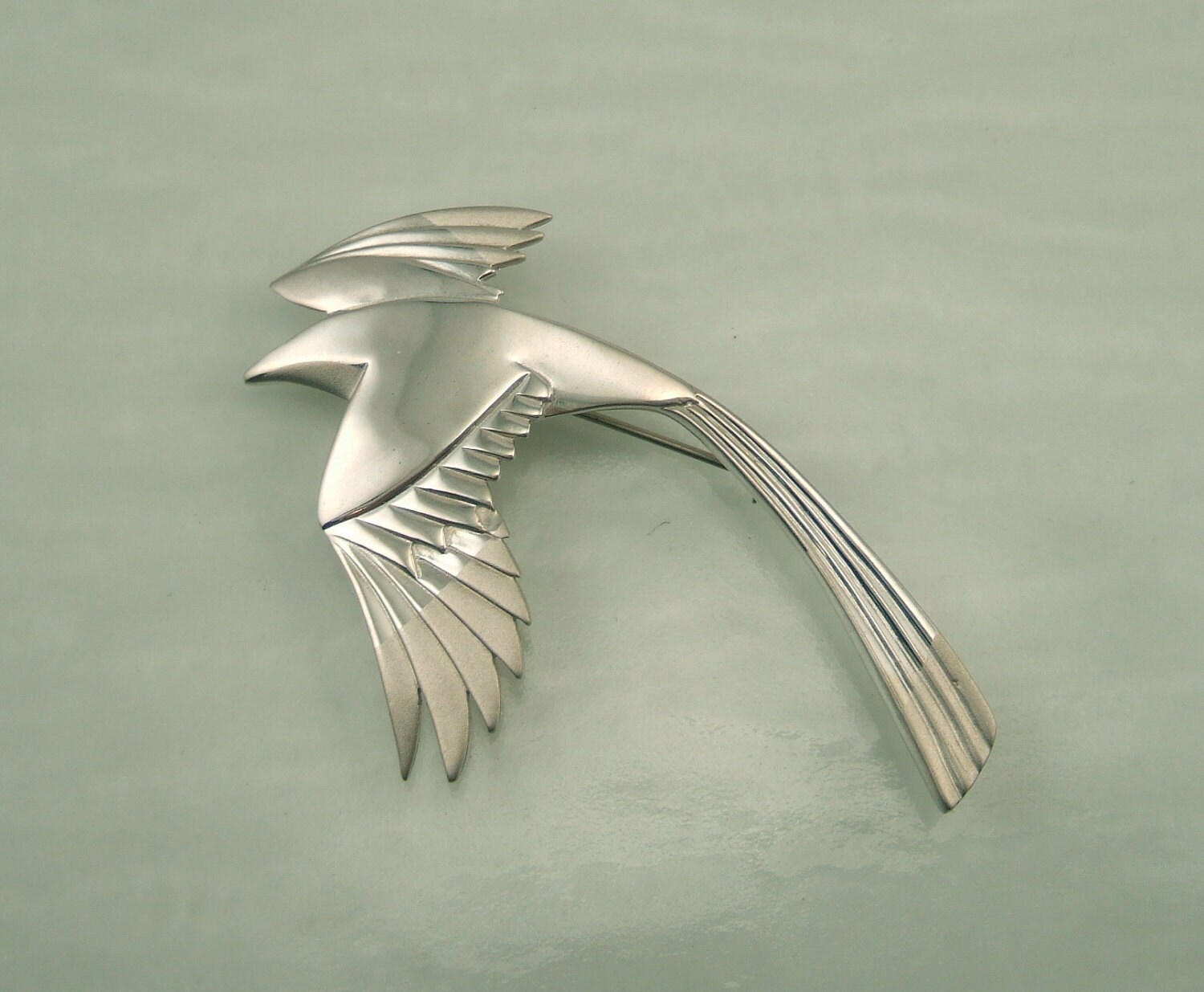 Sterling Silver Magpie Pin - Etsy UK