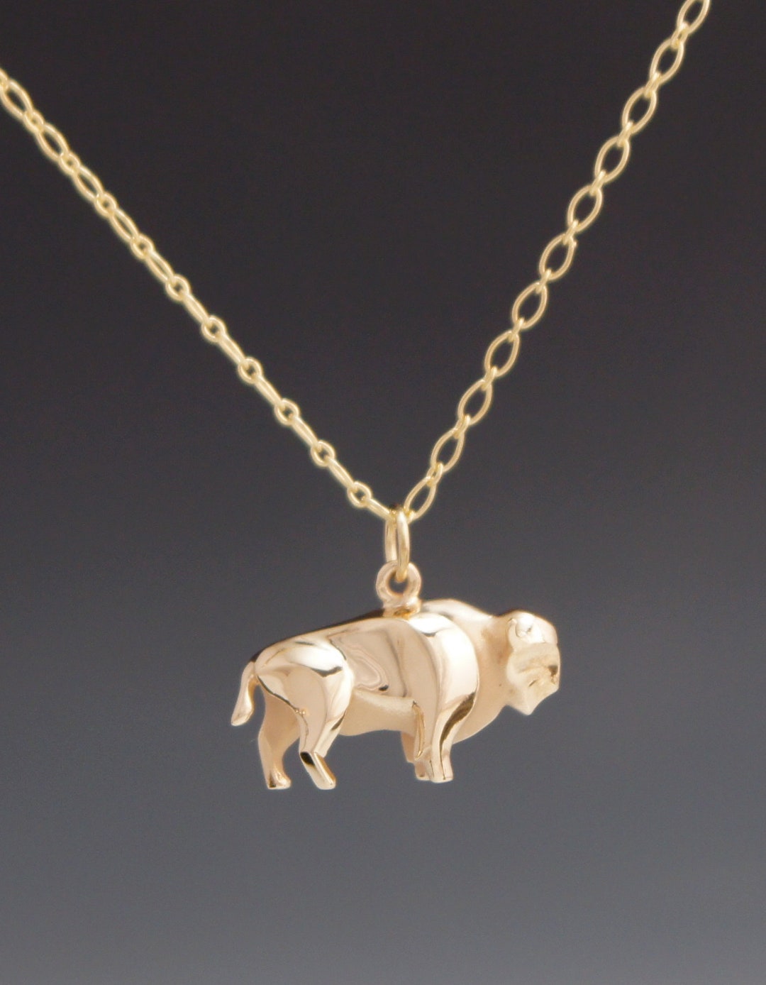 Bronze Buffalo Charm or Pendant - Etsy