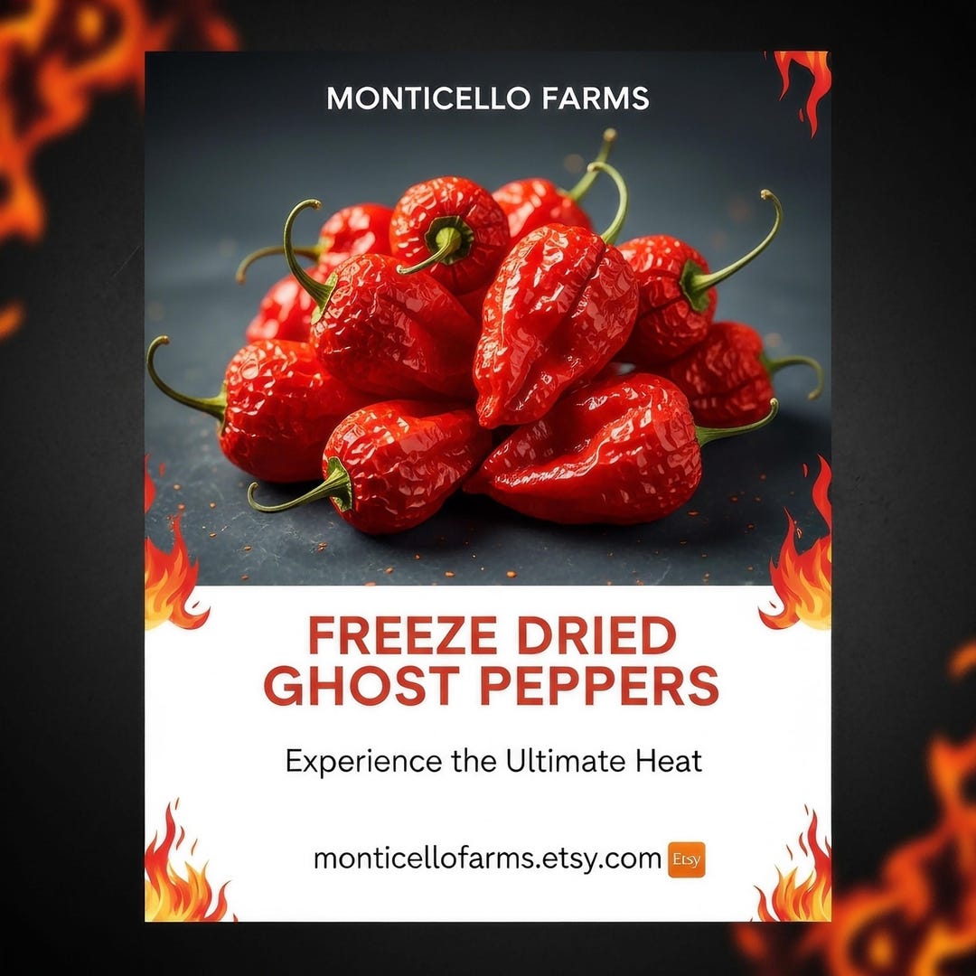 Freeze Dried Ghost Peppers - Etsy