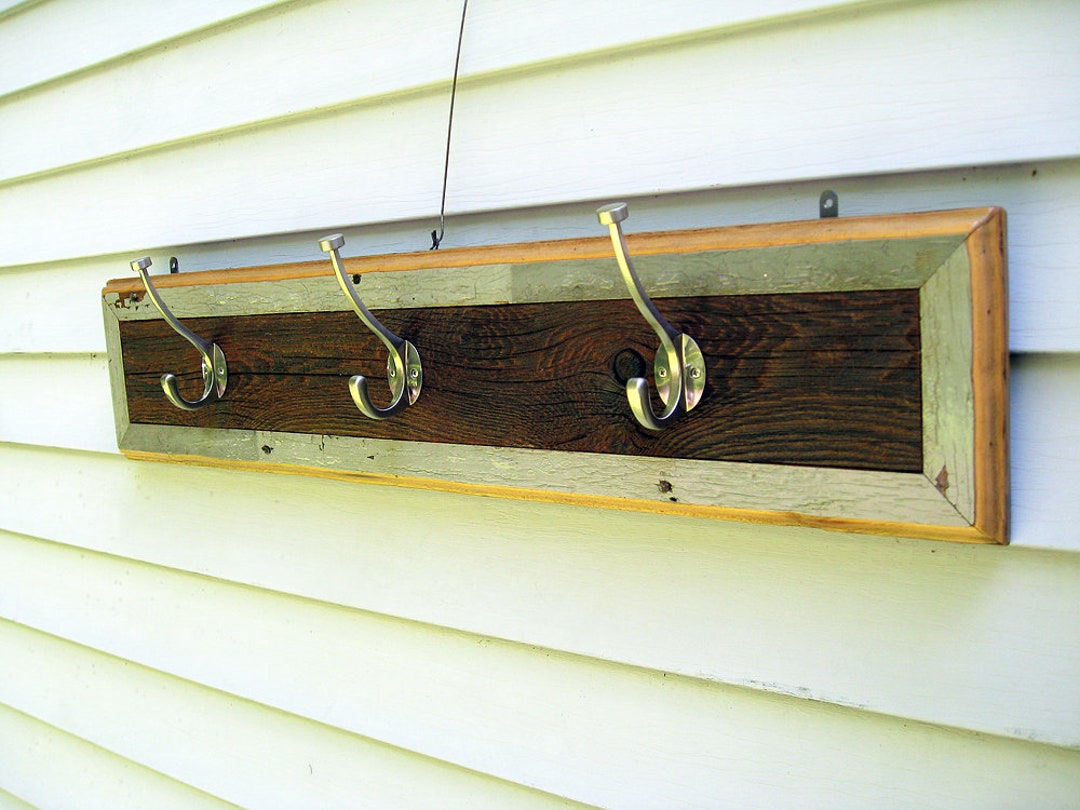 Colgador de abrigo rústico 2 - Etsy España