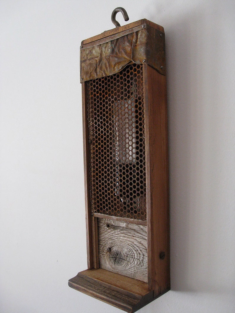 SOLD Industrial Rustic Primitive Rusty Lamp Lantern Sconce Night Light ...