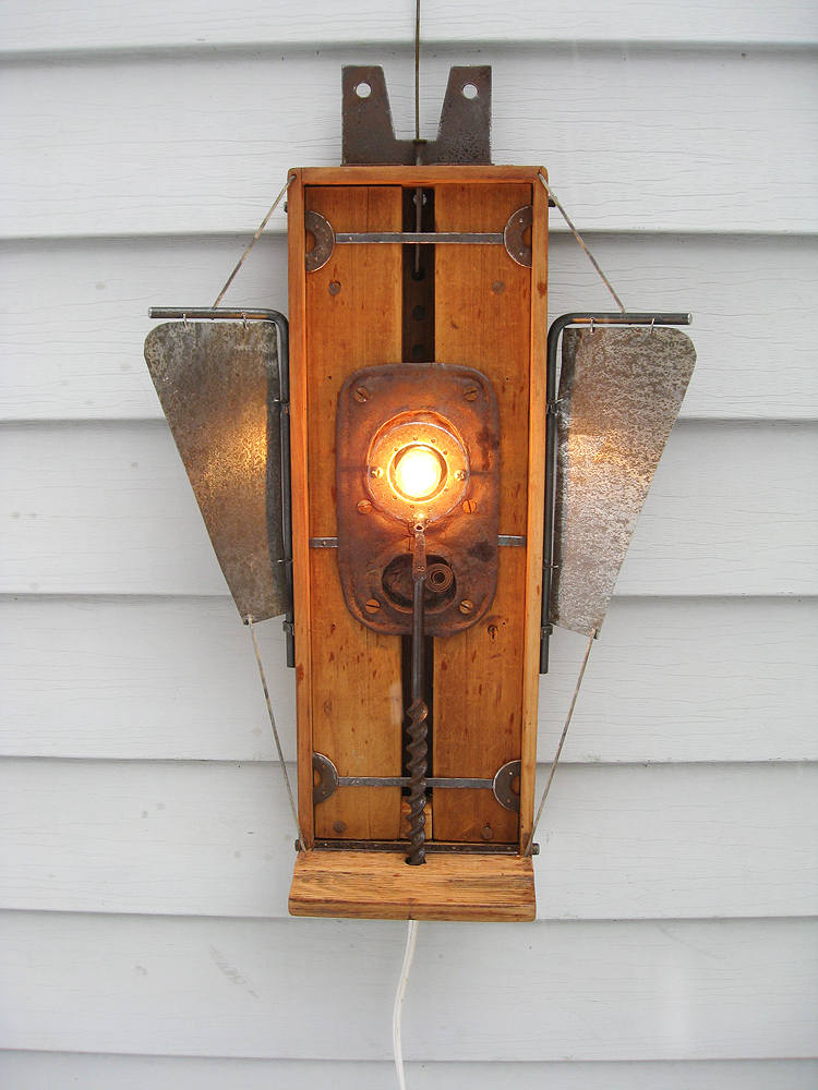 Industrial Rustic Primitive Rusty Lamp/wall Sculpture DL 34 - Etsy