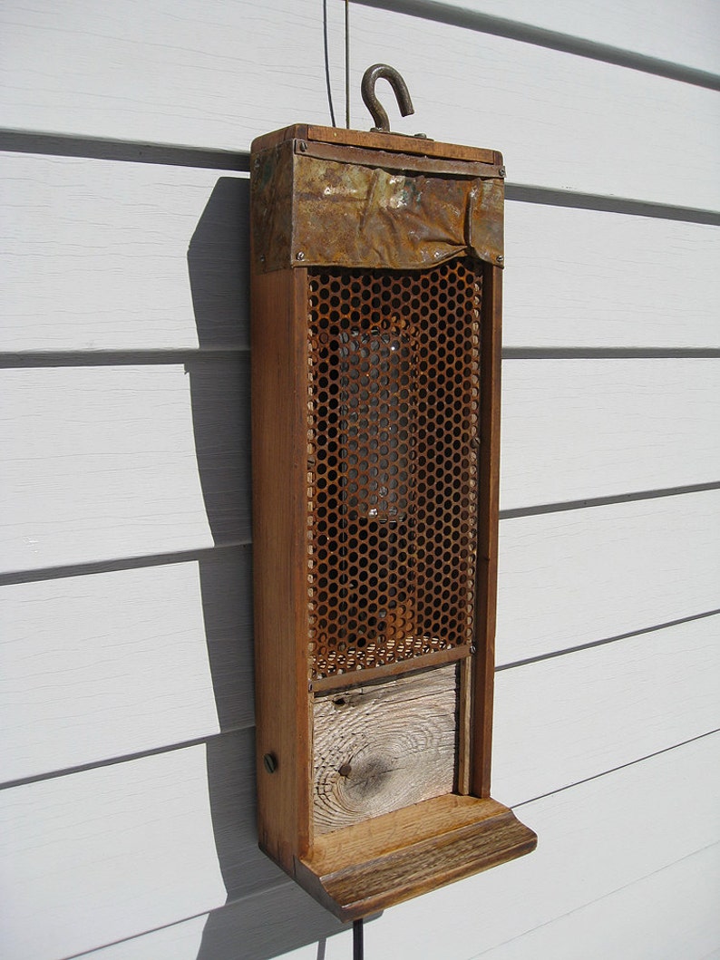 SOLD Industrial Rustic Primitive Rusty Lamp Lantern Sconce Night Light ...