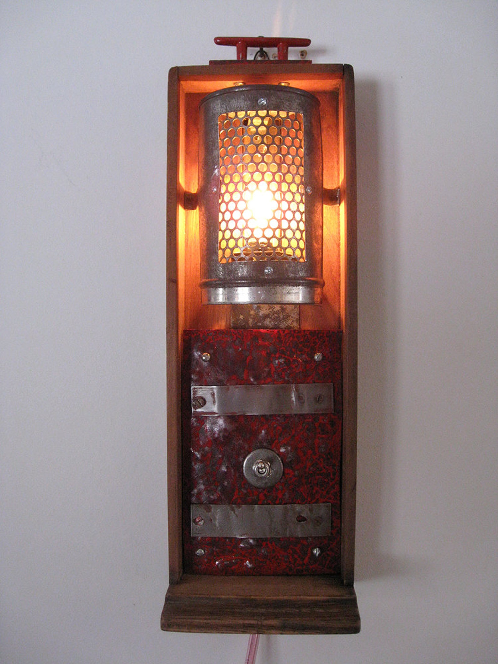 SOLD Industrial Filing Cabinet Drawer Lamp Lantern Sconce - Etsy