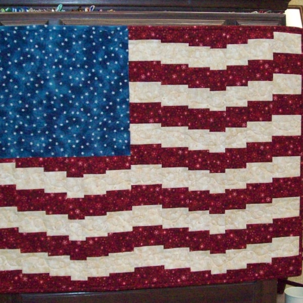 American Flag Quilt Pattern - Etsy