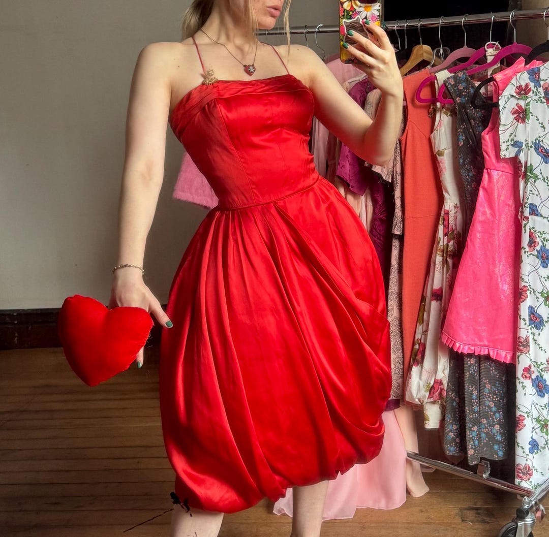 Vintage 1950s Bubble Hem Party Dress {xs} - Etsy