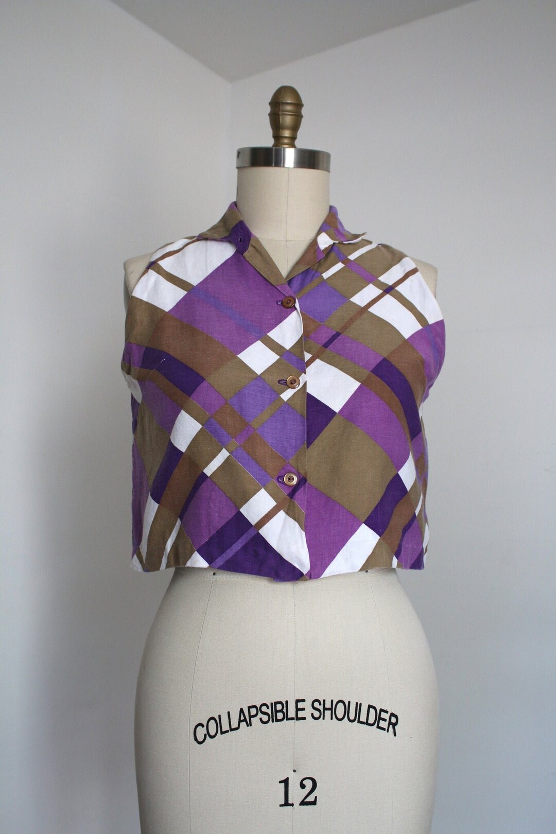 Vintage 1960s Crop Top L - Etsy