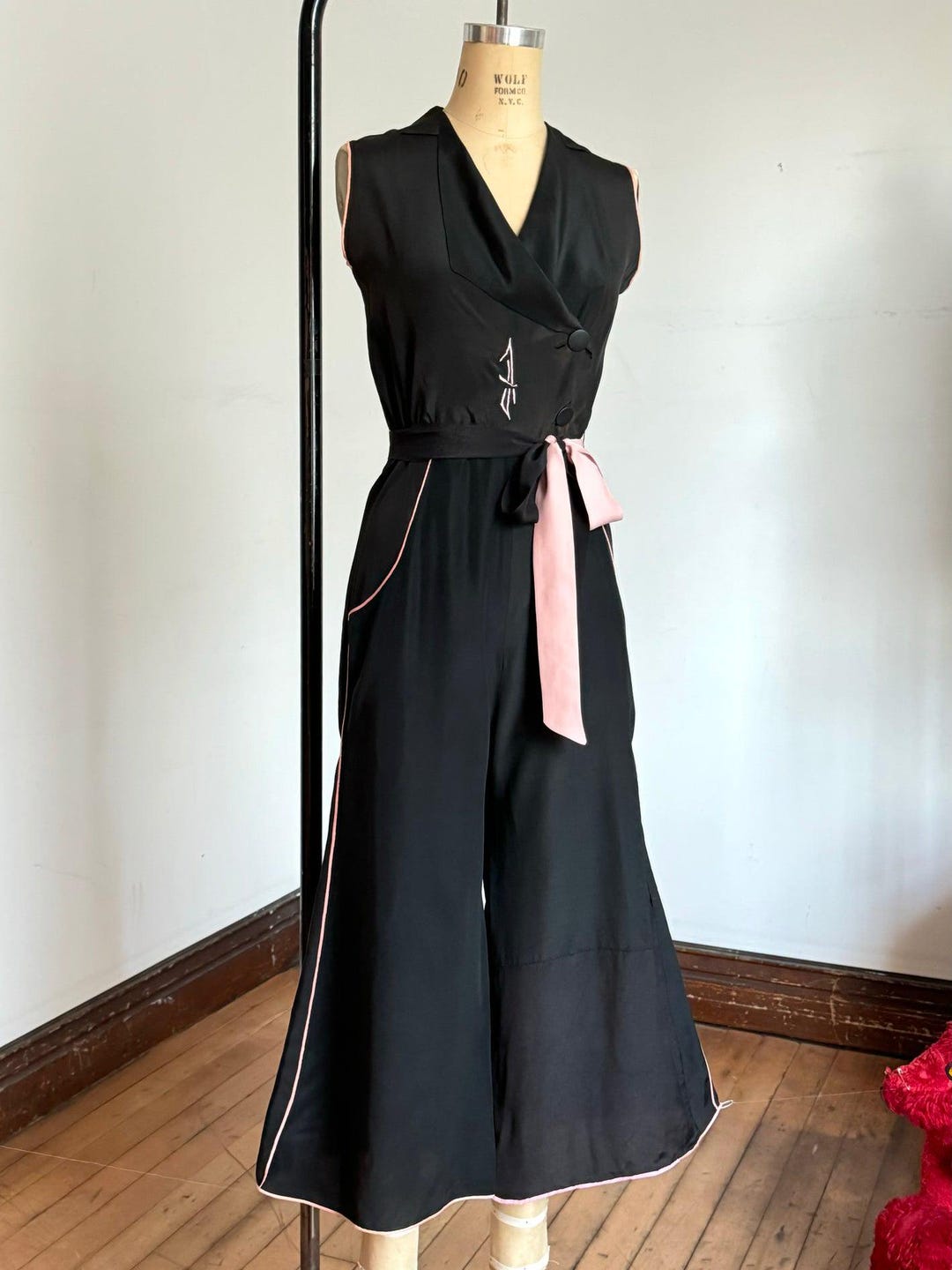 Vintage 1930s Silk Beach Pyjamas Jumpsuit {s} - Etsy