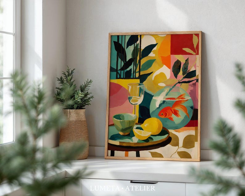 Henri Matisse Goldfish Bowl Print | Colorful Giclee Art Print Oil ...