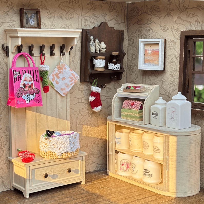 1:12 Scale Dollhouse Furniture Set - American Country Shabby Chic ...