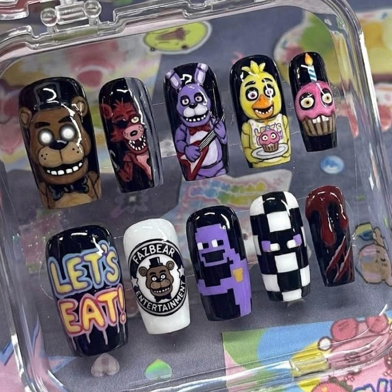 Five Nights at Freddys Nails - Etsy