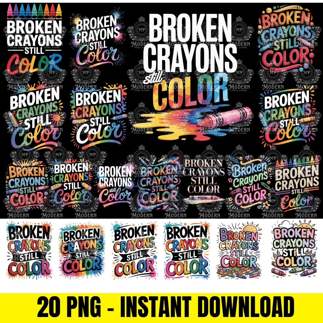 20 Broken Crayons Still Color Inspirational Color Splash PNG ...