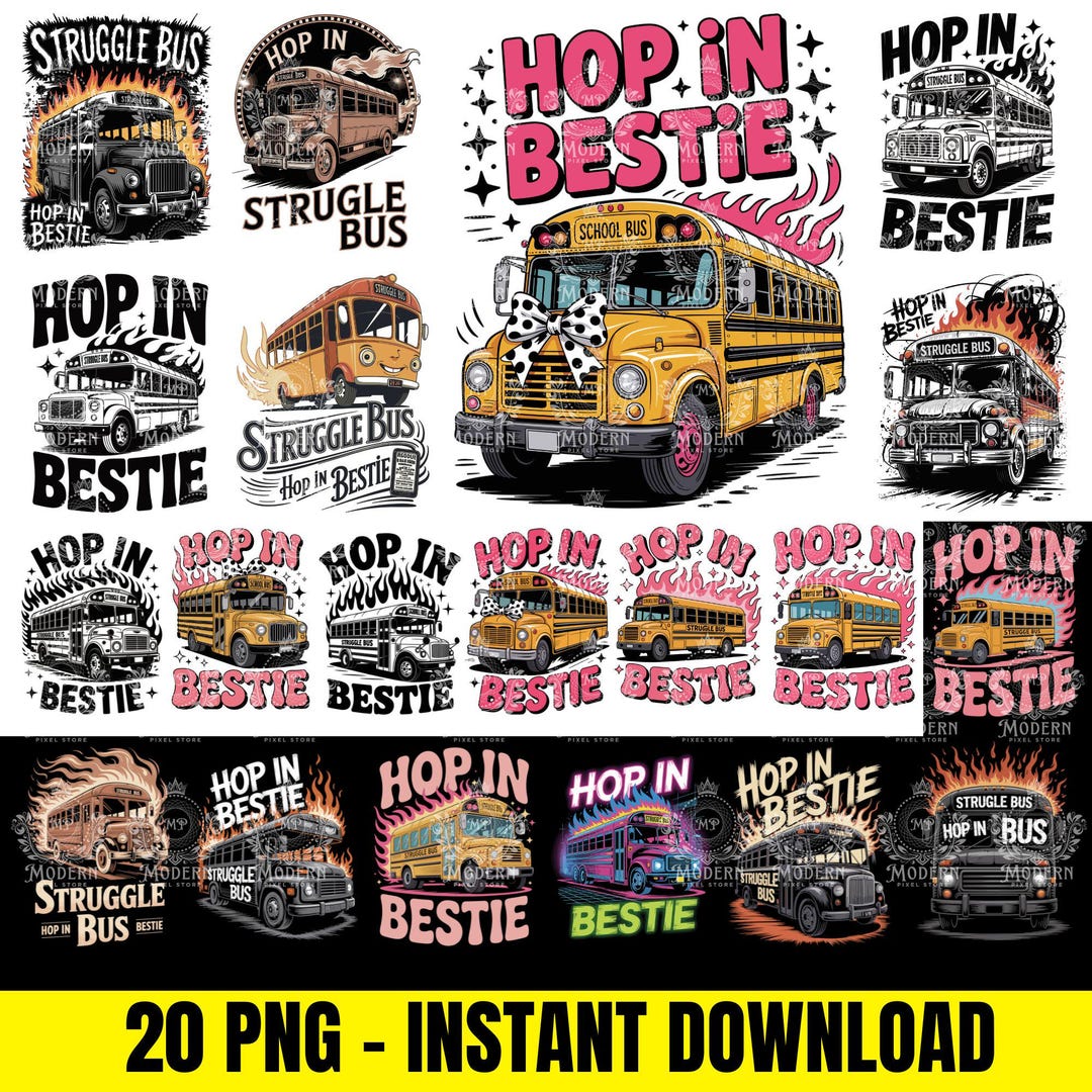 20 Struggle Bus Hop in Bestie PNG | Popular PNG | Trendy PNG | Mental ...