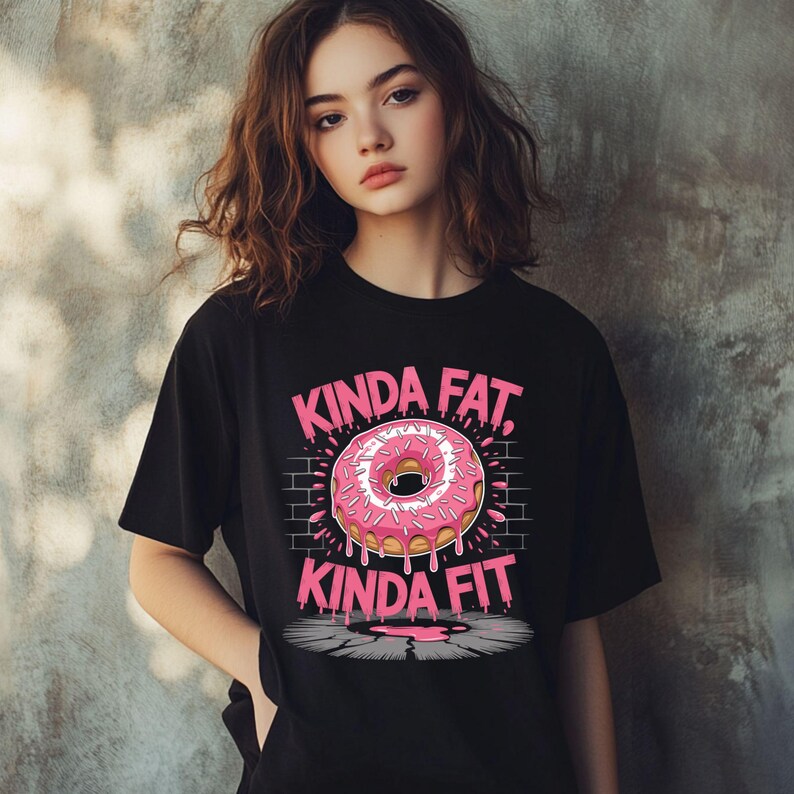 20 Ootd Png, New! Gym Workout Kinda Fat Kinda Fit Funny Doughnut Gift ...