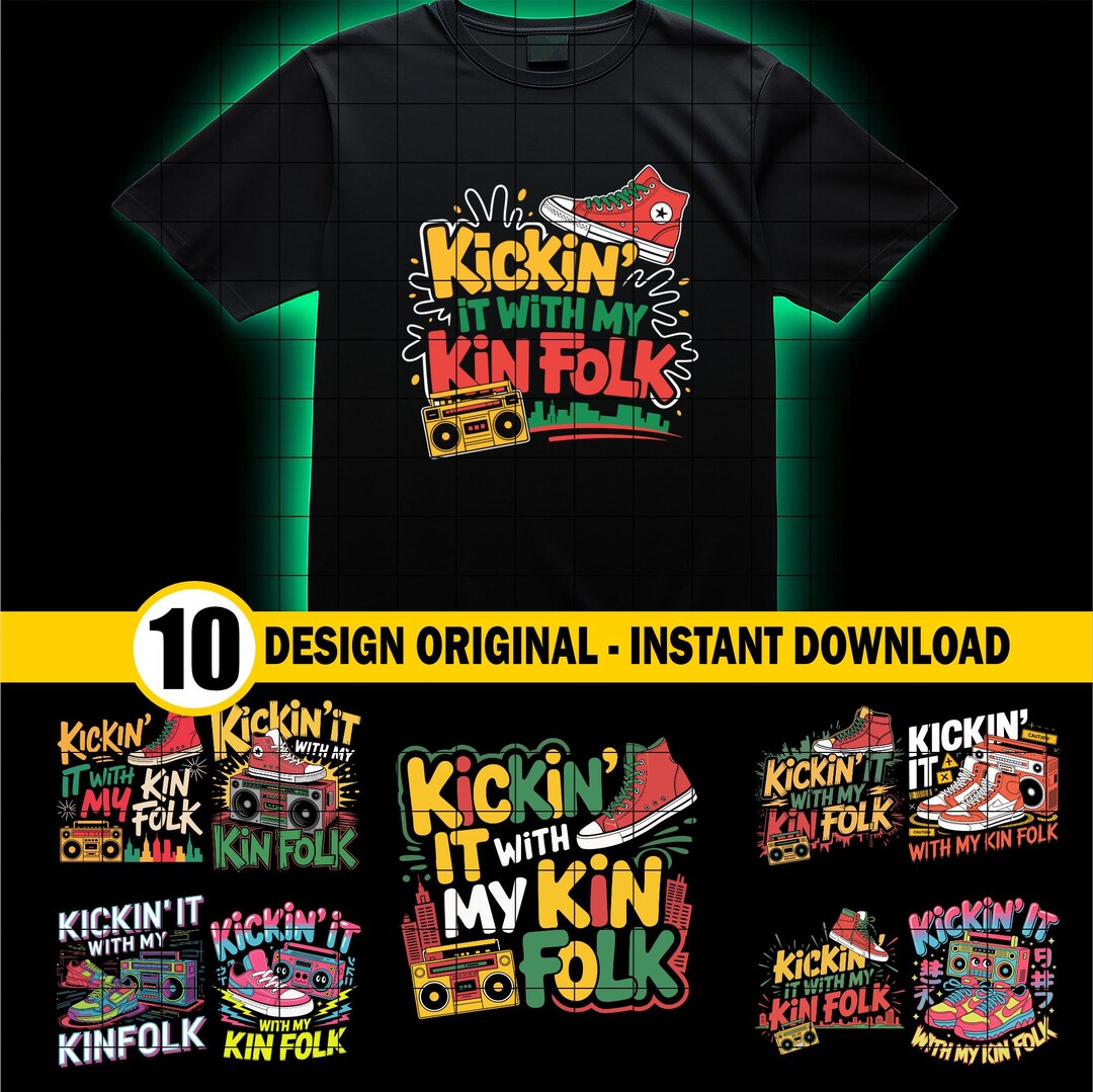 Kickin It With My Kinfolk PNG | Family Reunion Shirt Design | Sneaker ...