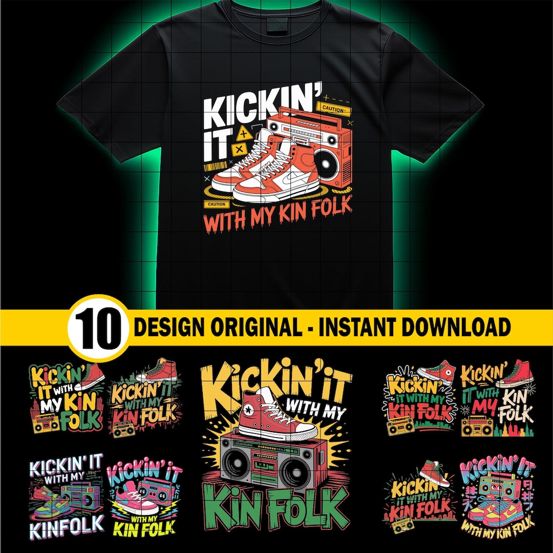 Kickin It With My Kinfolk PNG | Retro Kinfolk SVG for Cricut Family ...