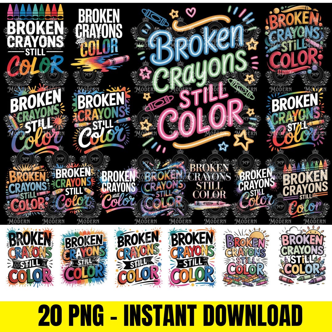 20 Broken Crayons Still Color Inspirational Color Splash PNG ...