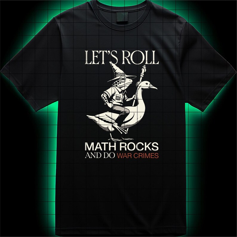 Let's Roll Math Rocks, Digital Printable, Funny Frog Riding Goose, Meme ...