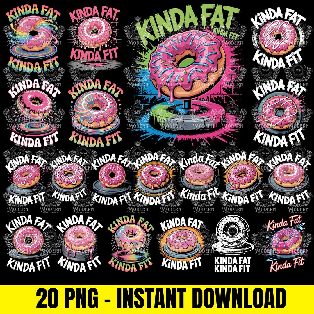 20 Ootd Png, New! Gym Workout Kinda Fat Kinda Fit Funny Doughnut Gift ...
