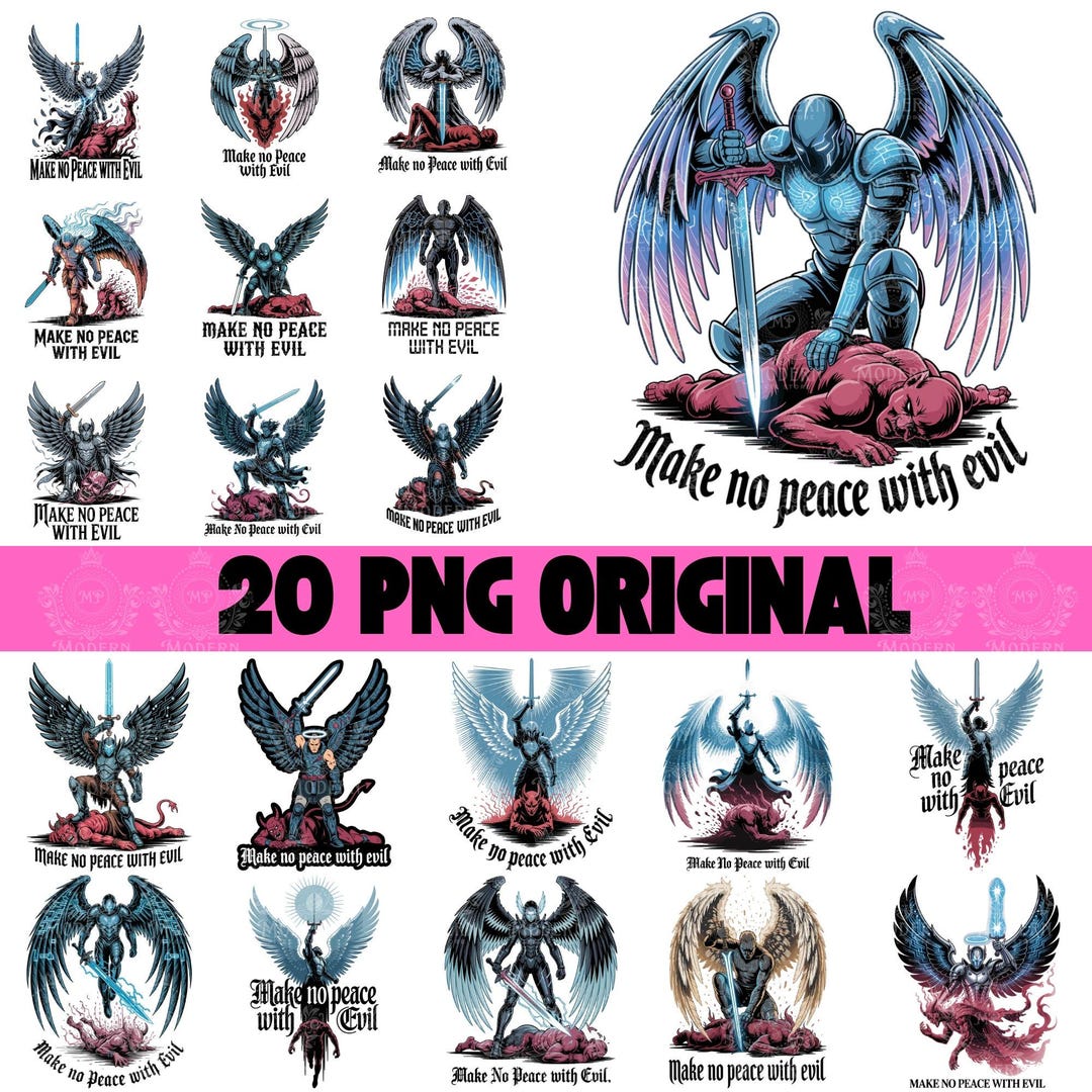 20 Design Make No Peace With Evil PNG SVG, Christian Evil Png ...