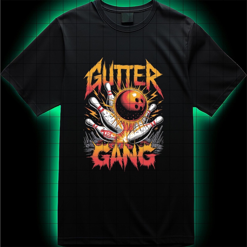 Gutter Gang Digital Download, Bowling PNG, Trendy Printable Art, 300dpi ...