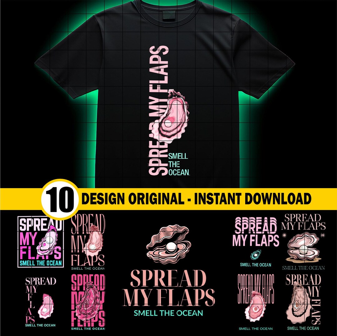 Funny Clam Shell PNG SVG: Spread My Flaps Smell the Ocean Unhinged ...