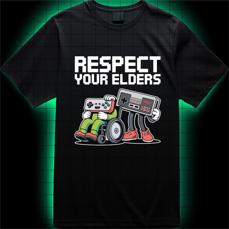 Respect Your Elders Gaming Control Png, Funny Old Game Png, Retro ...
