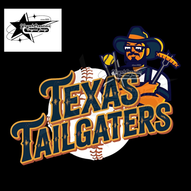 Texas Tailgaters Baseball Design: PNG SVG for Canva (digital Download ...