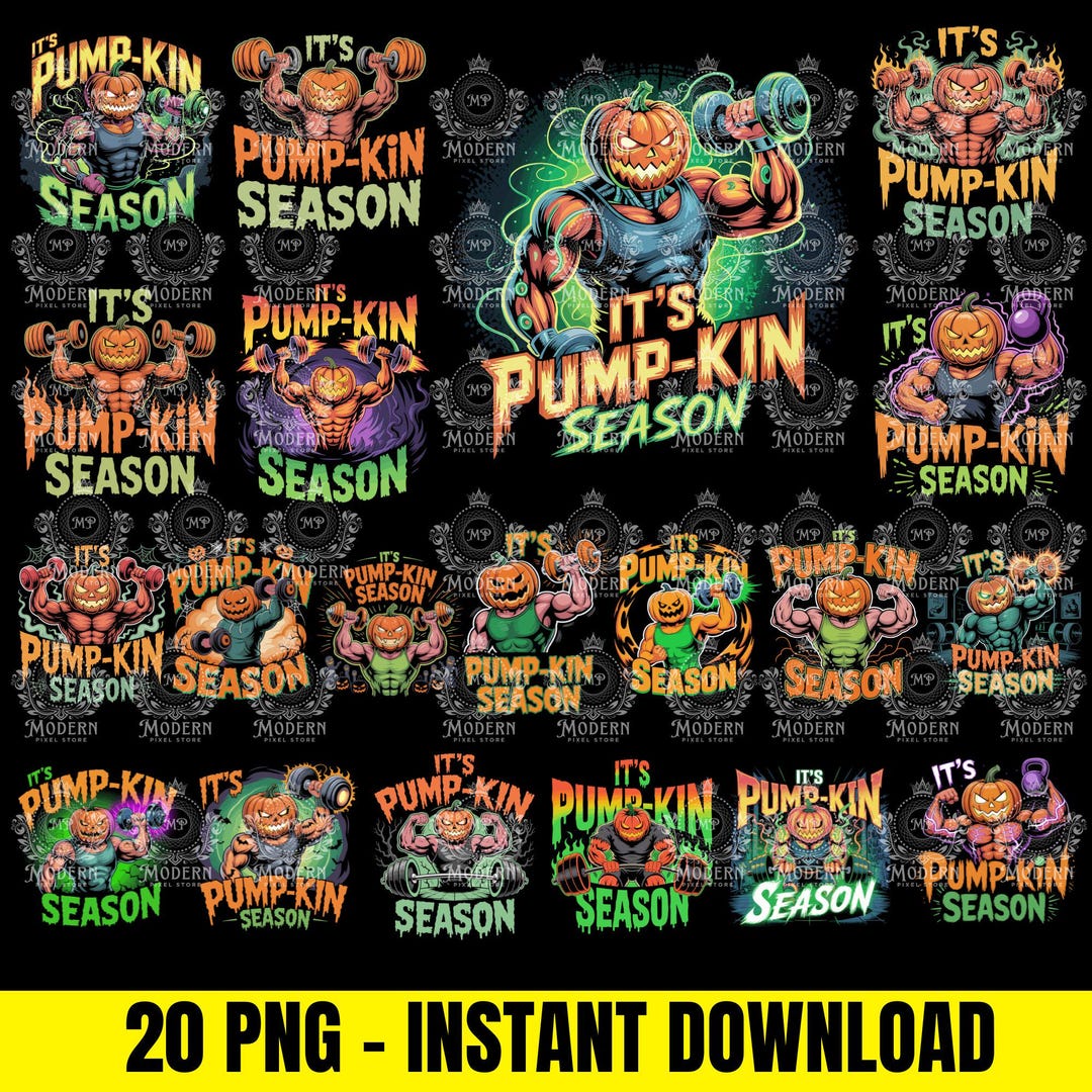 20 Pumpkin Season Halloween Weight Lifting Shirt Design • Fall Workout ...