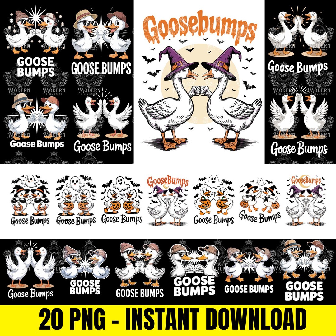 20 Design Goosebumps PNG DIGITAL DOWNLOAD - Instant Download Only ...