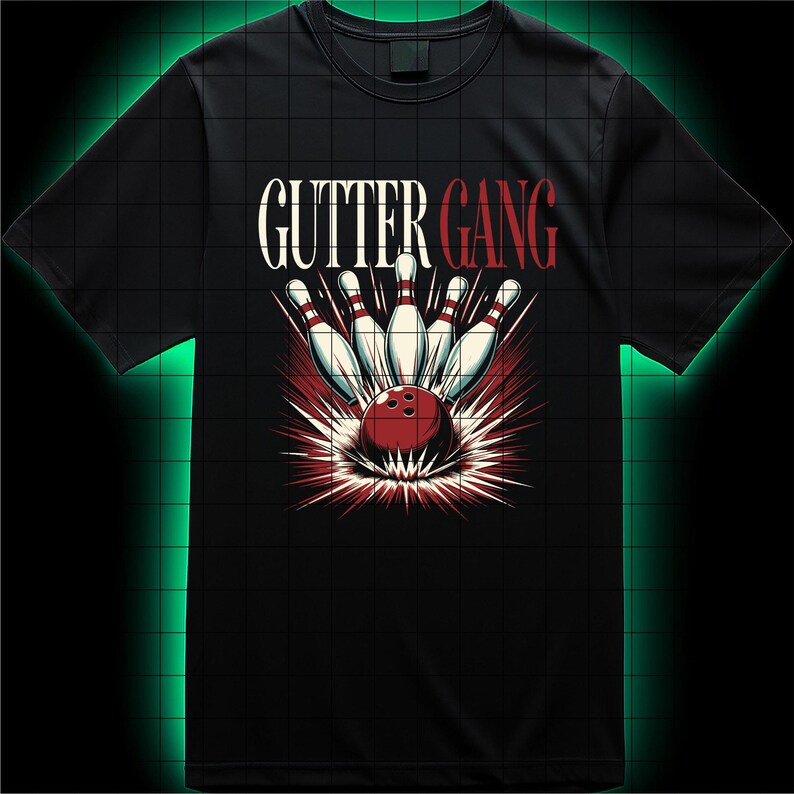 Gutter Gang Digital Download, Bowling PNG, 300dpi, Trendy Printable Art ...
