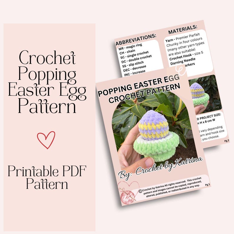Crochet Popping Easter Egg Pattern L PDF Digital Download - Etsy