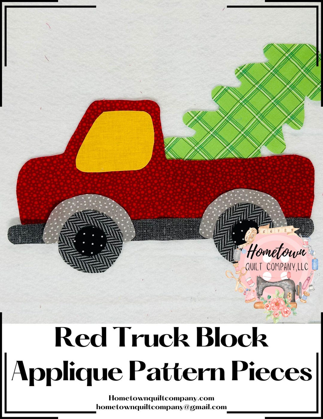 Red Truck Appliqué Quilt Block Pattern - Etsy