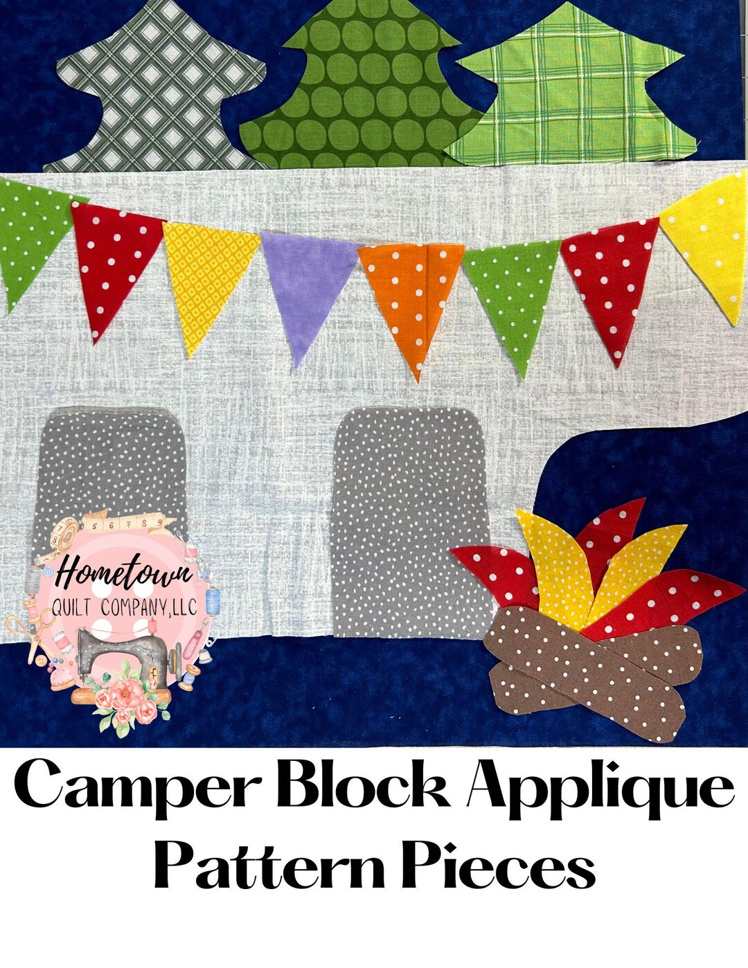 Camper Appliqué Quilt Block Pattern - Etsy