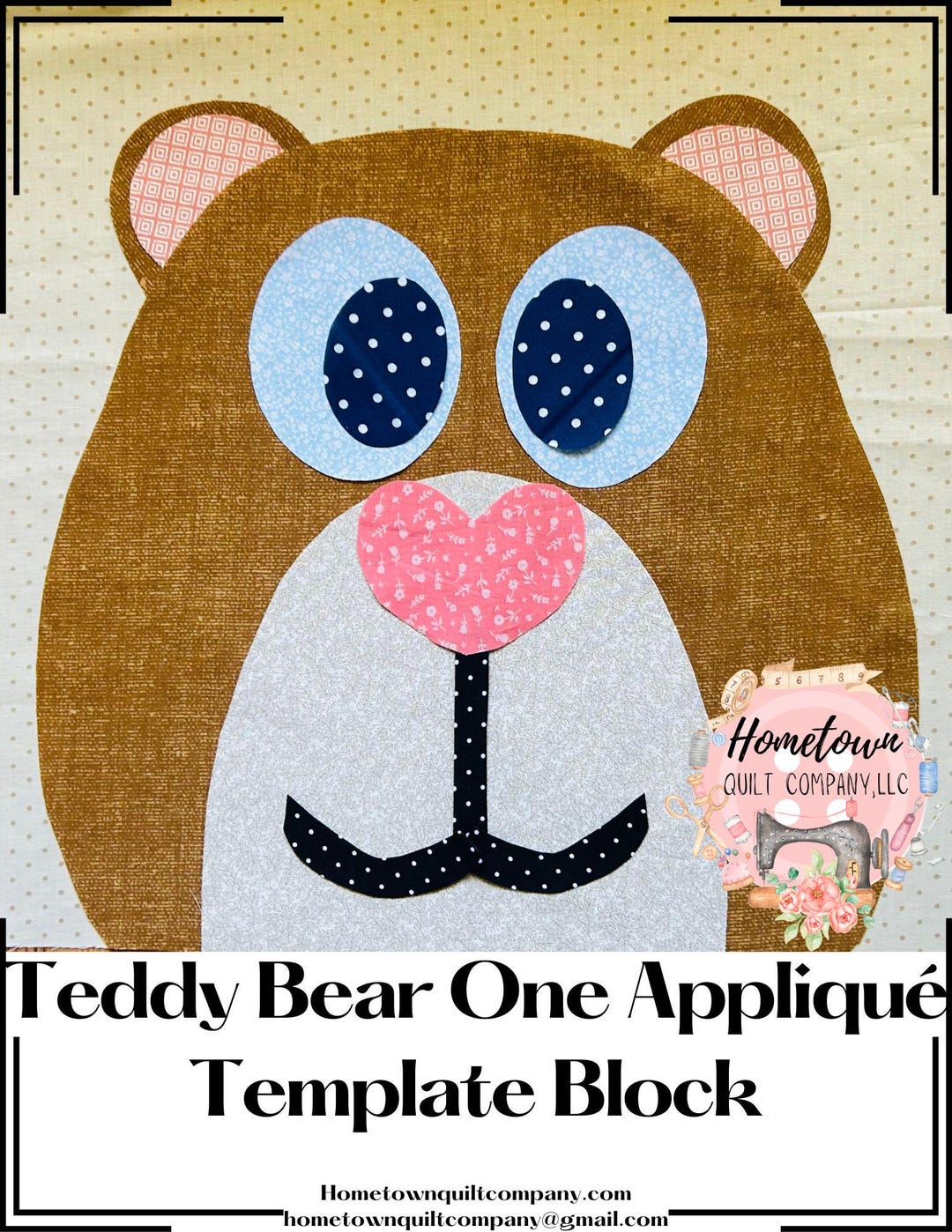 Teddy Bear One Block Template - Etsy