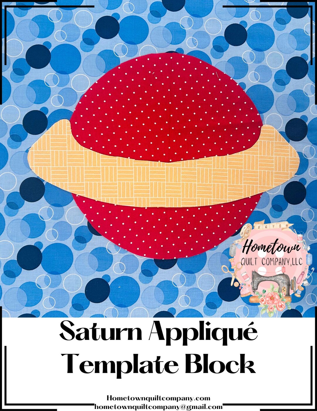 Saturn Appliqué Block Template - Etsy