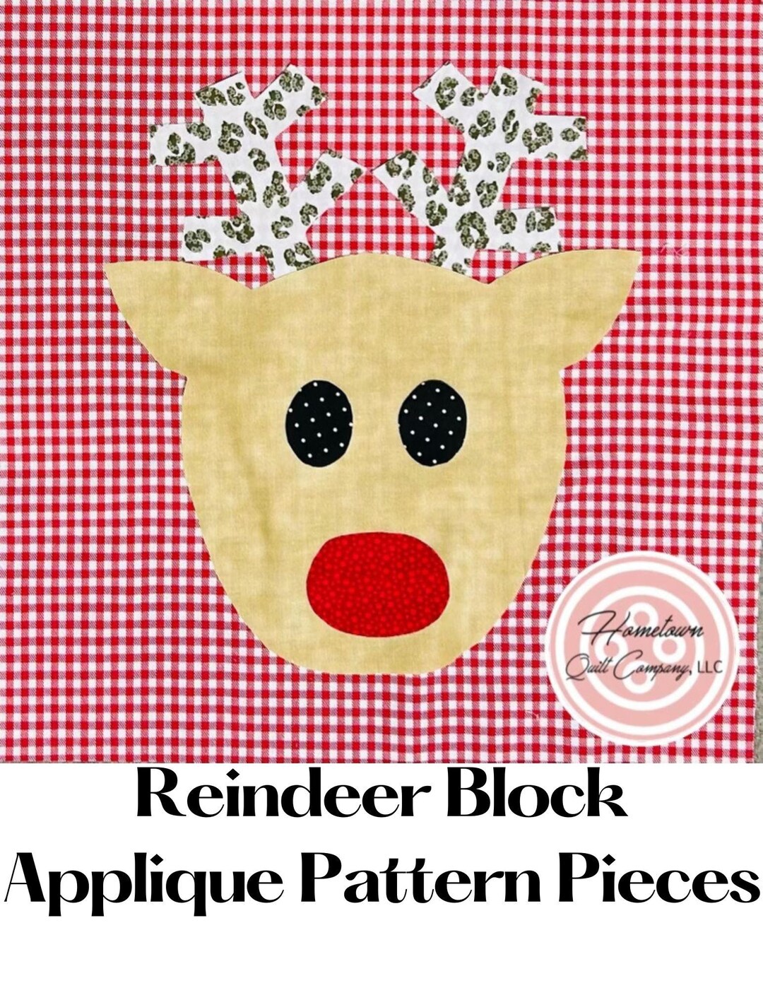 Reindeer Appliqué Quilt Block Pattern - Etsy