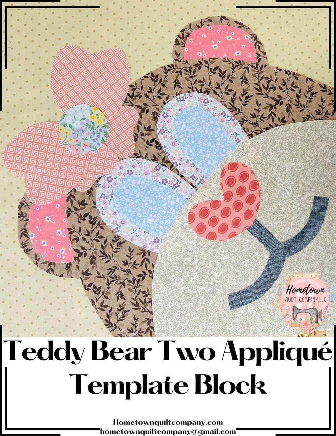 Teddy Bear Two Block Template - Etsy