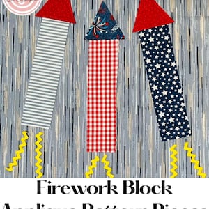 Firework Appliqué Quilt Block Pattern - Etsy