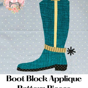 Boot Appliqué Quilt Block Pattern - Etsy