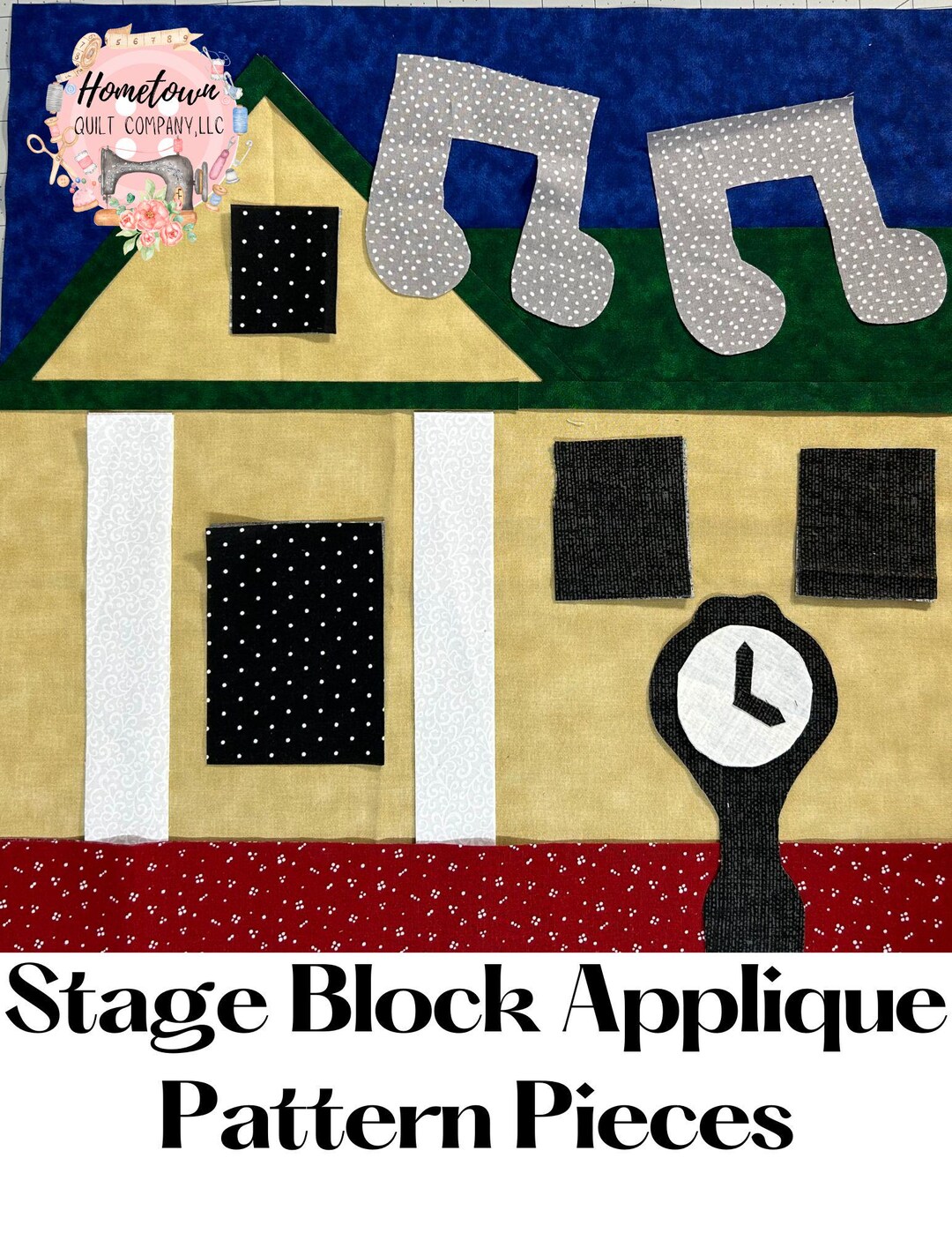 Stage Appliqué Quilt Block Pattern - Etsy