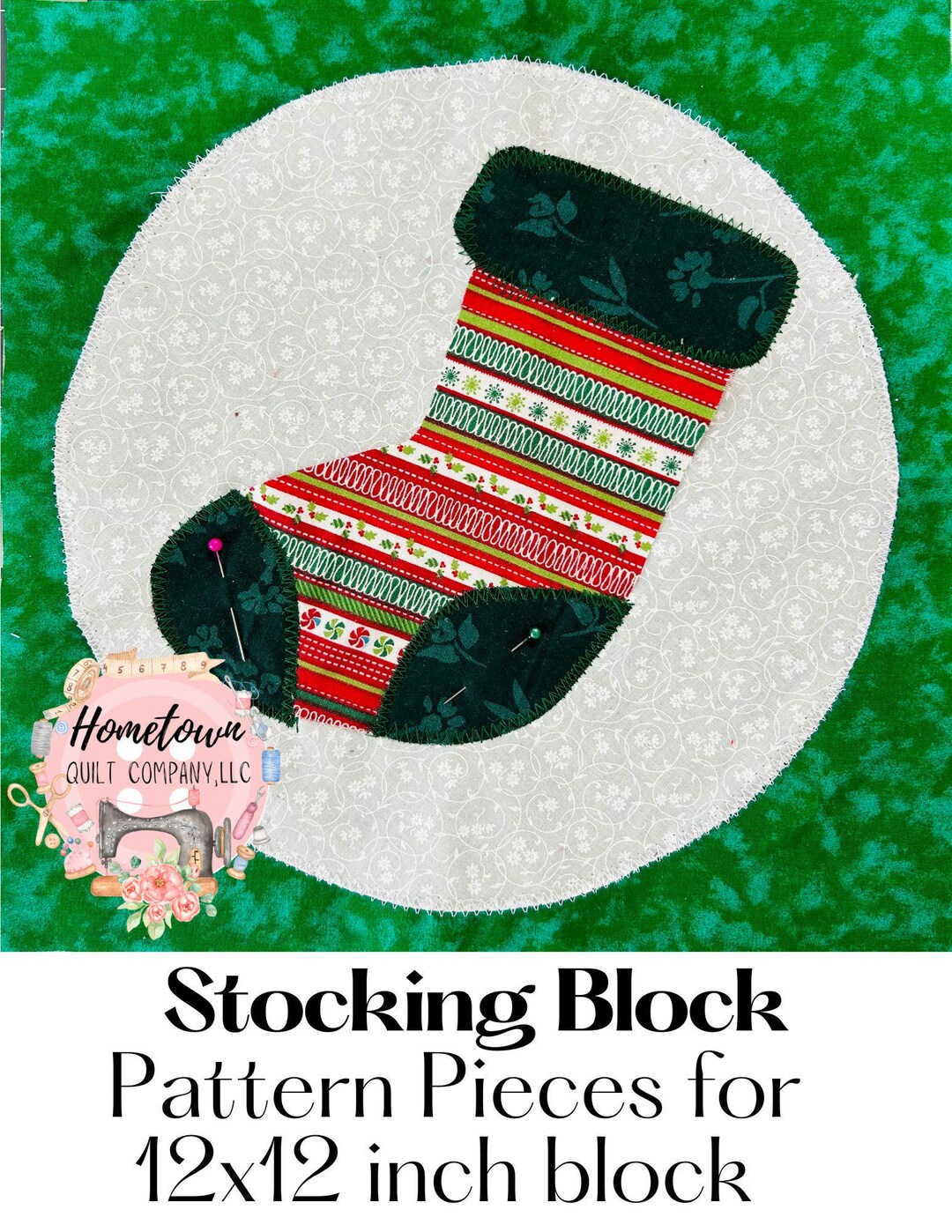 Stocking Appliqué Quilt Block Pattern - Etsy