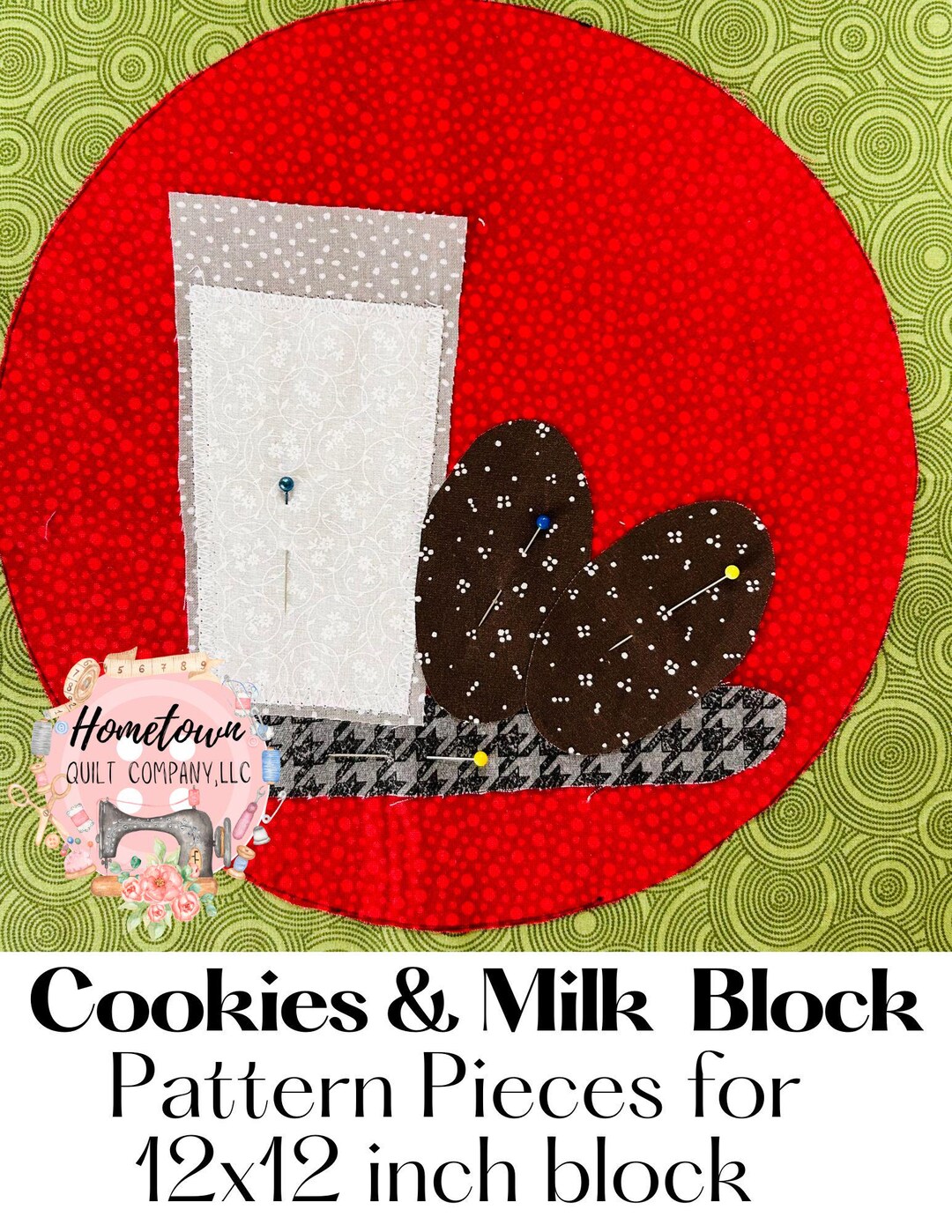Cookies and Milk Appliqué Quilt Block Pattern - Etsy