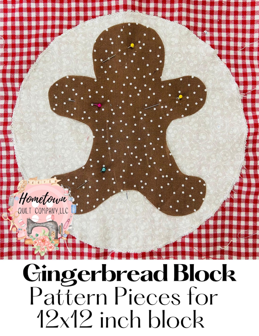Gingerbread Appliqué Quilt Block Pattern - Etsy