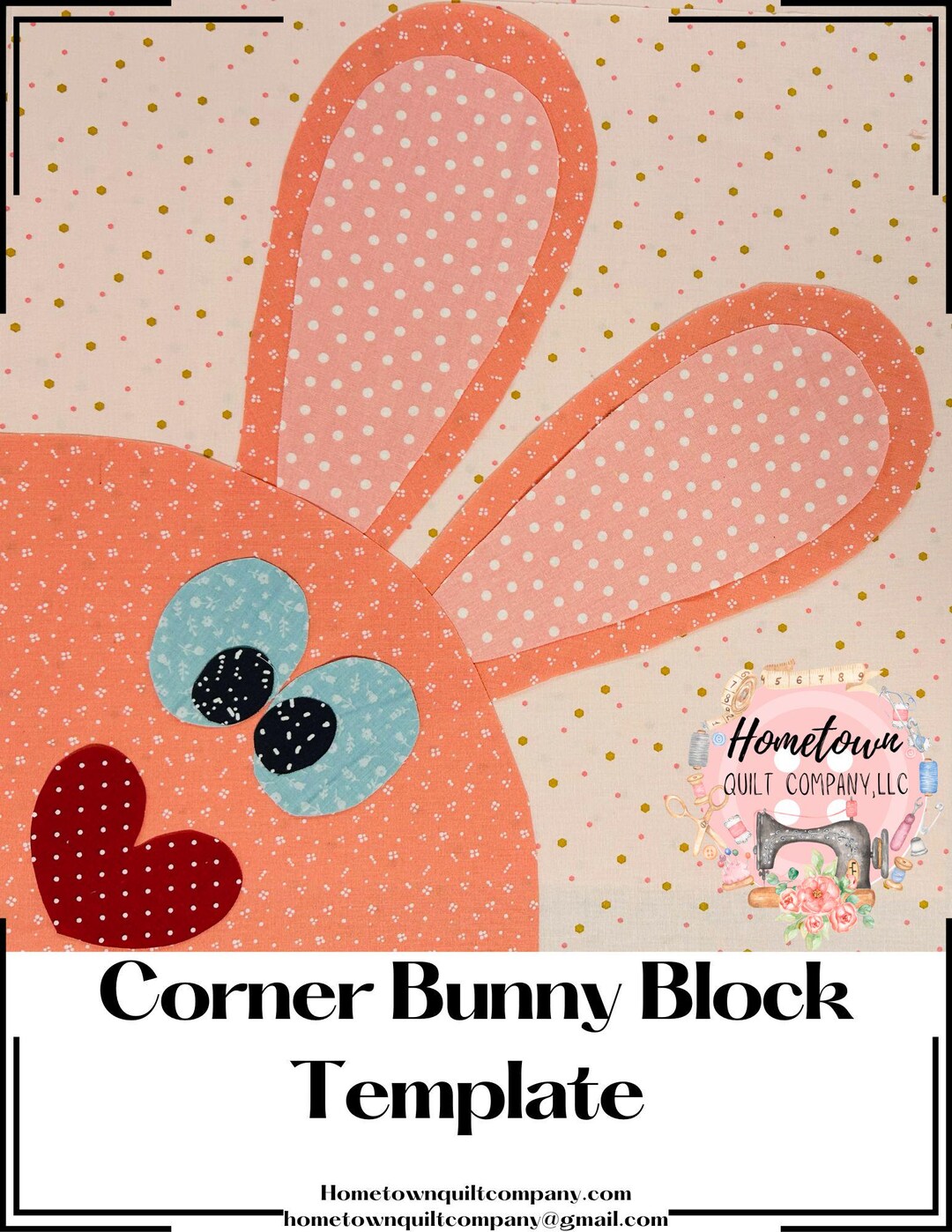 Corner Bunny Block Template - Etsy