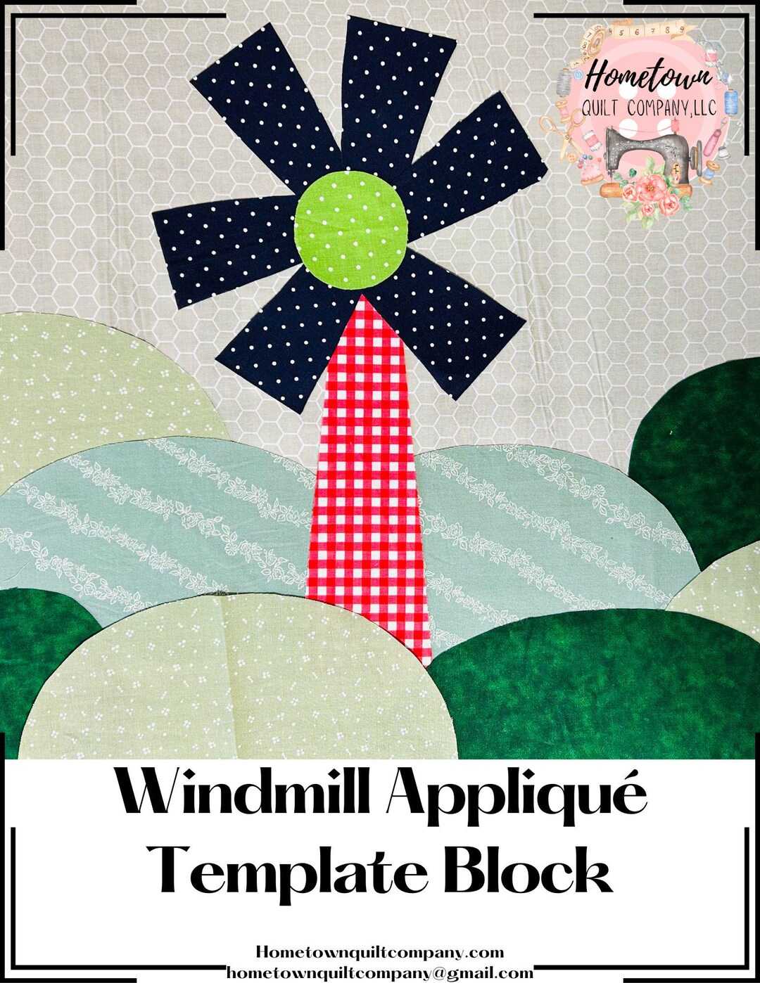 Windmill Block Template - Etsy