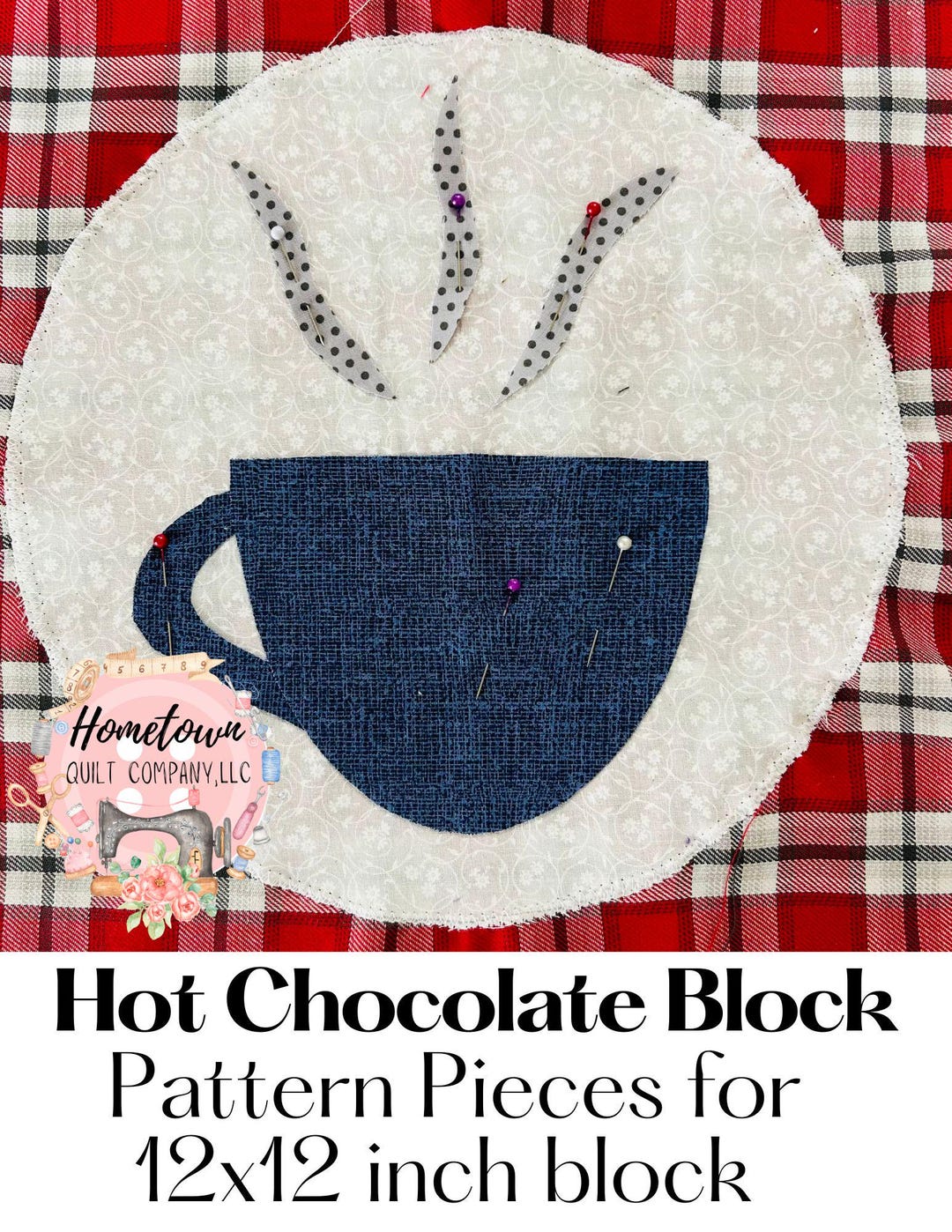 Hot Chocolate Appliqué Quilt Block Pattern - Etsy