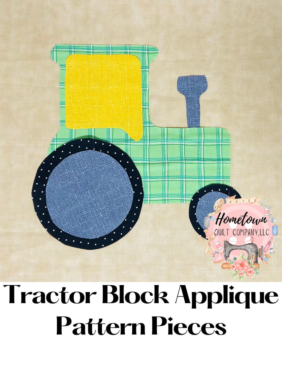 Tractor Appliqué Quilt Block Pattern - Etsy