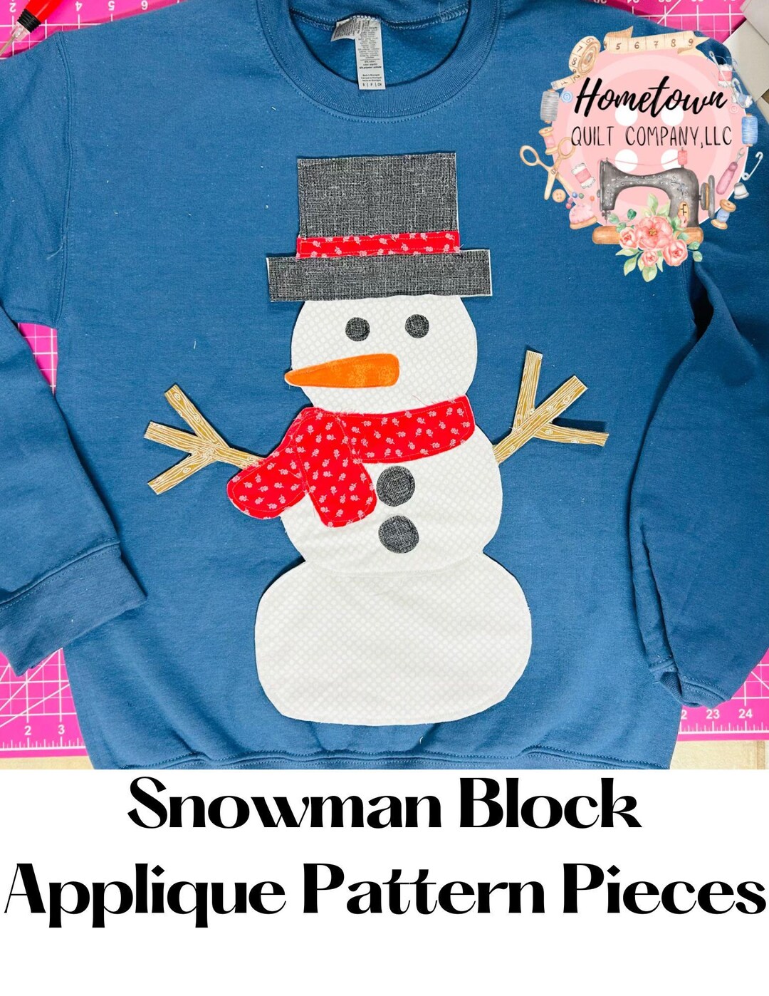 Snowman Appliqué Quilt Block Pattern - Etsy